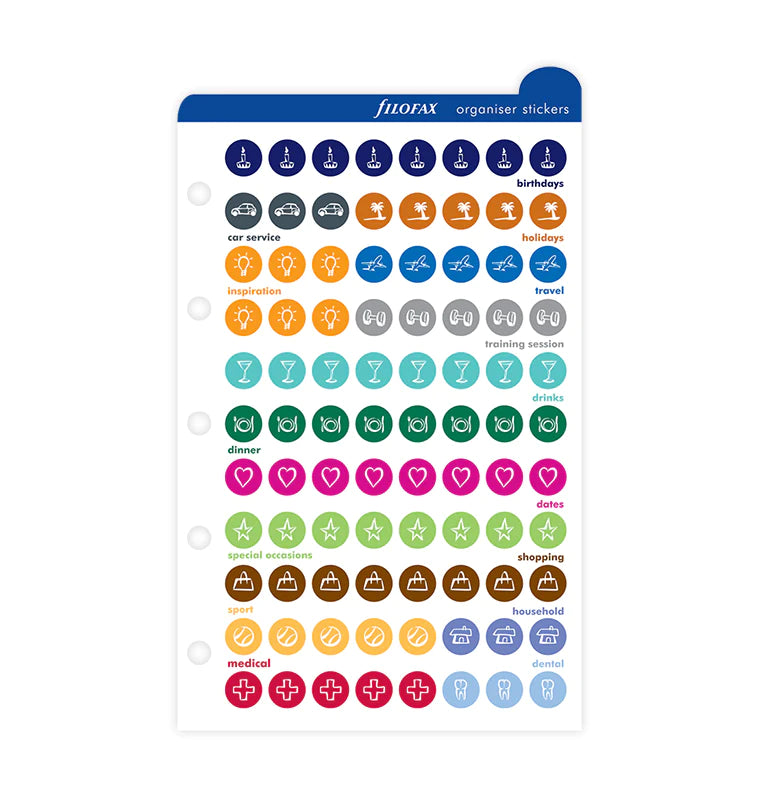 Organiser Stickers Assorted Filofax Filofax AP Organiser Stickers Assorted Filofax Filofax AP